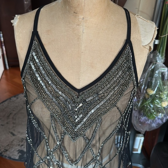 Kimchi Blue | Tops | Beaded Mesh Top | Poshmark